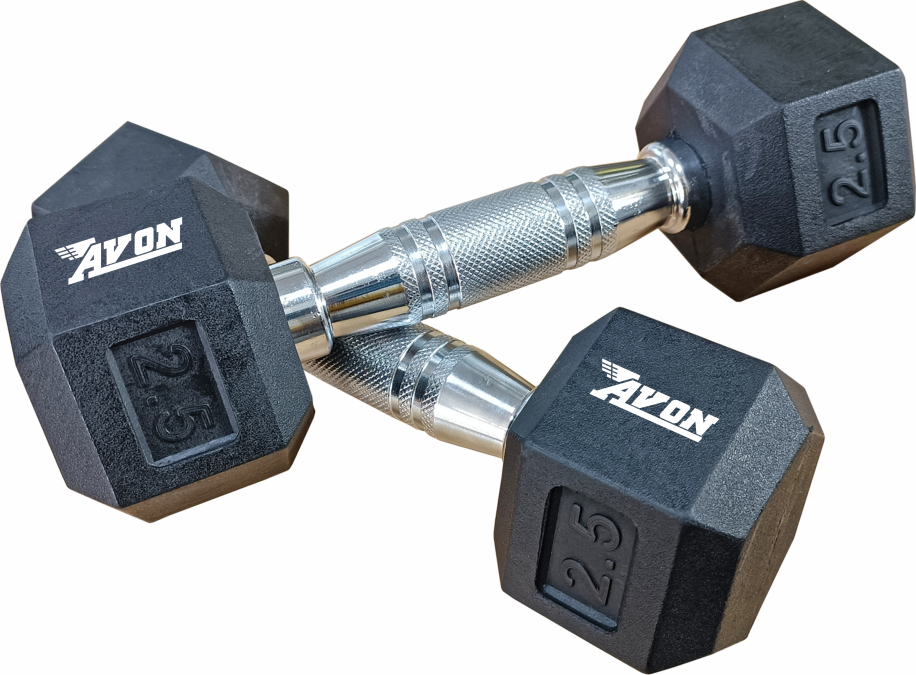 Avon Rubber Coated Hexagon Dumbbell â€“ Durable & Safe Grip - Avon ...